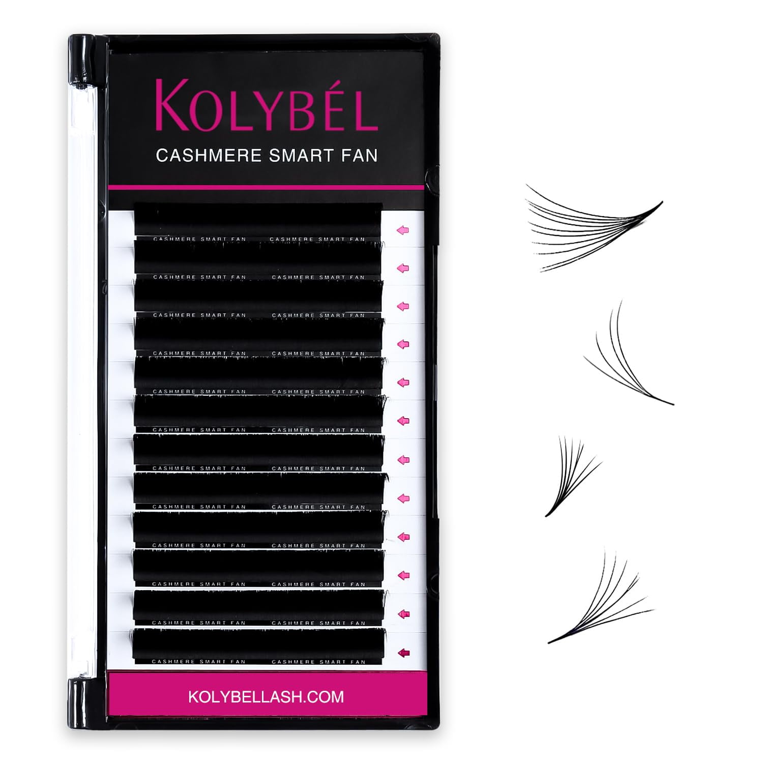 KOLYBEL Eyelash Extensions Cashmere Easy Fan Lashes 0.05 Thickness D ...