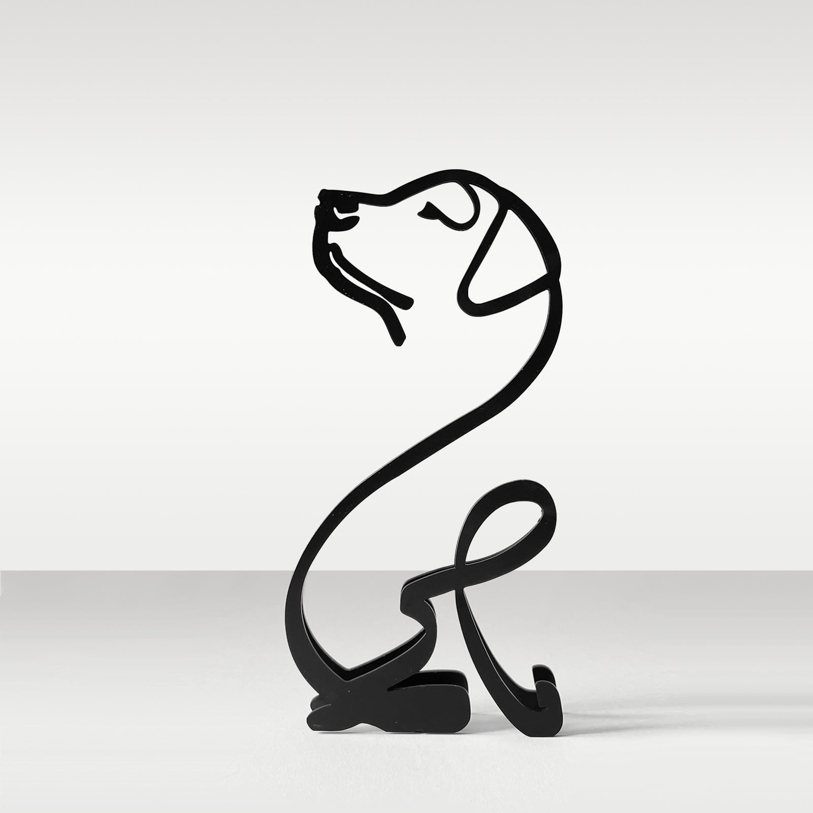 KOLYMAX Metal Dog Minimalist Art Wall Sculpture, Abstract Metal Wire ...