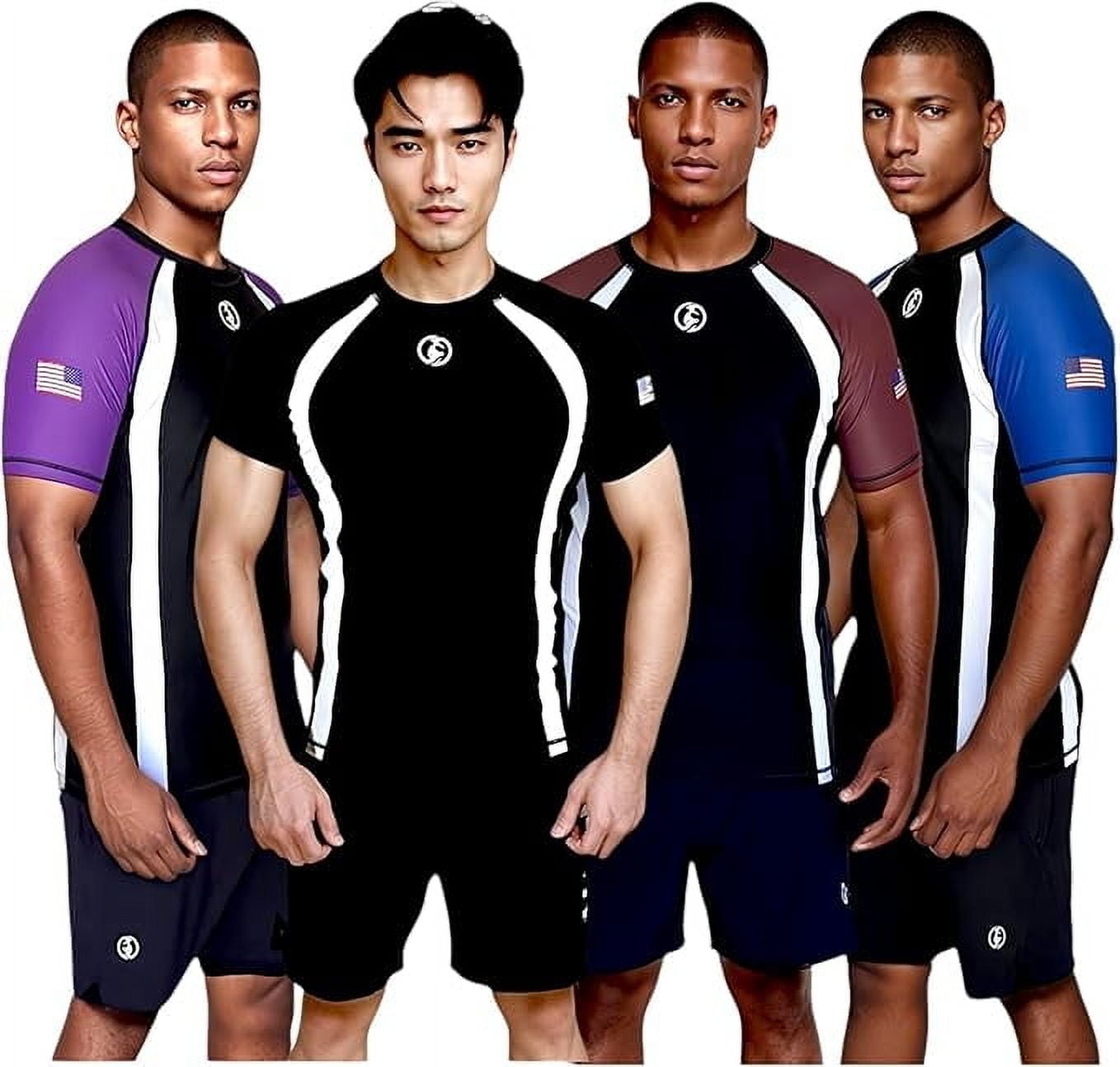 KOMBAT USA Half Sleeve Rash Guard BJJ No Gi, Jiu Jitsu BJJ Rash Guards ...