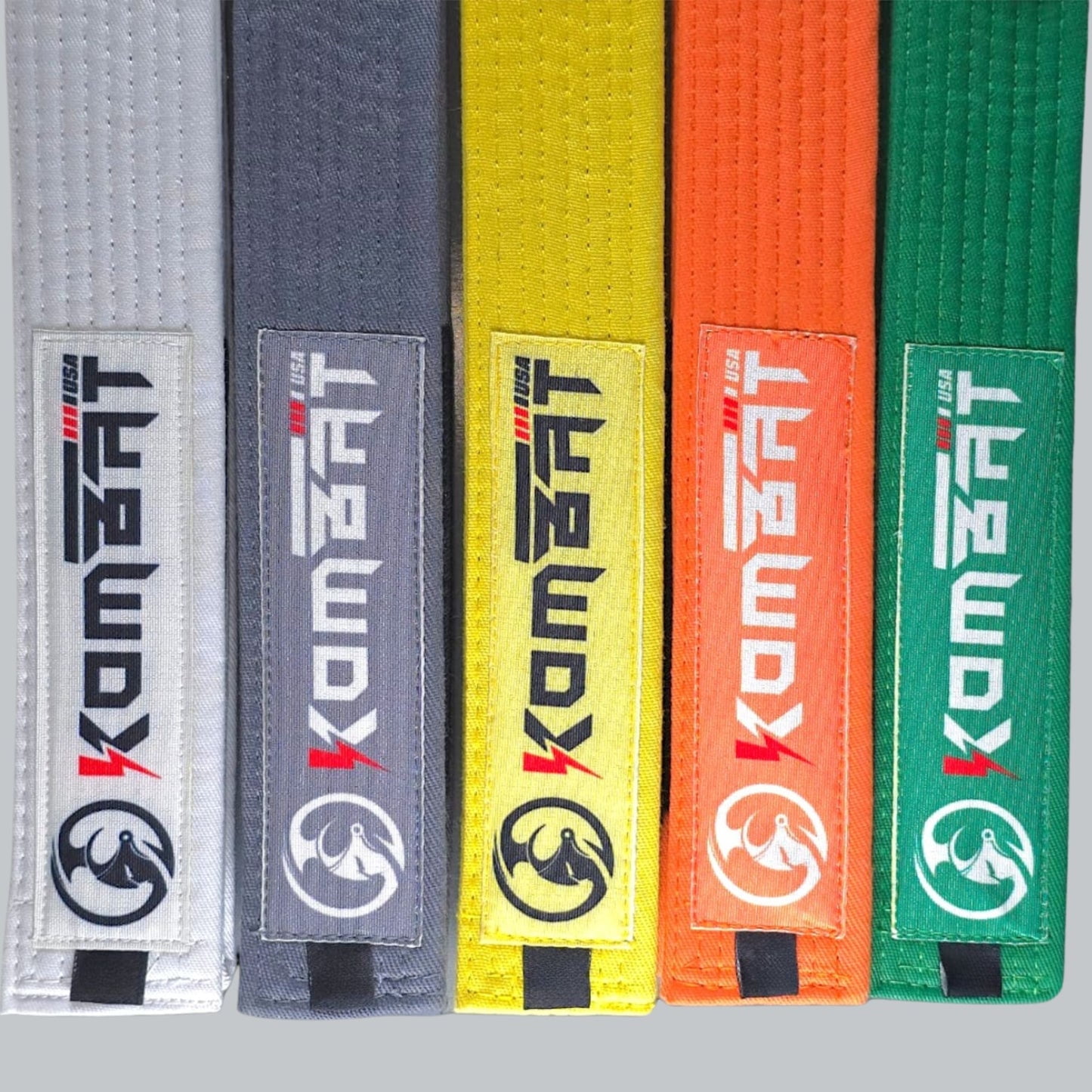 KOMBAT USA Kids Brazilian Jiu Jitsu Belts, Martial Arts BJJ Solid ...