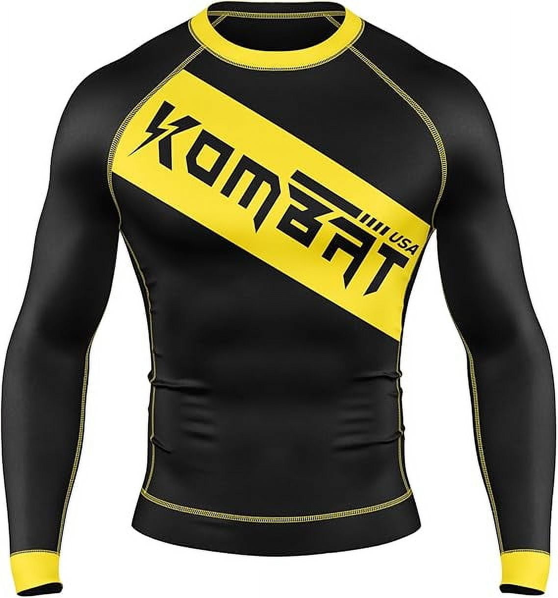 KOMBAT USA Rash Guards for Boys and Girls, Full Sleeve Compression BJJ ...