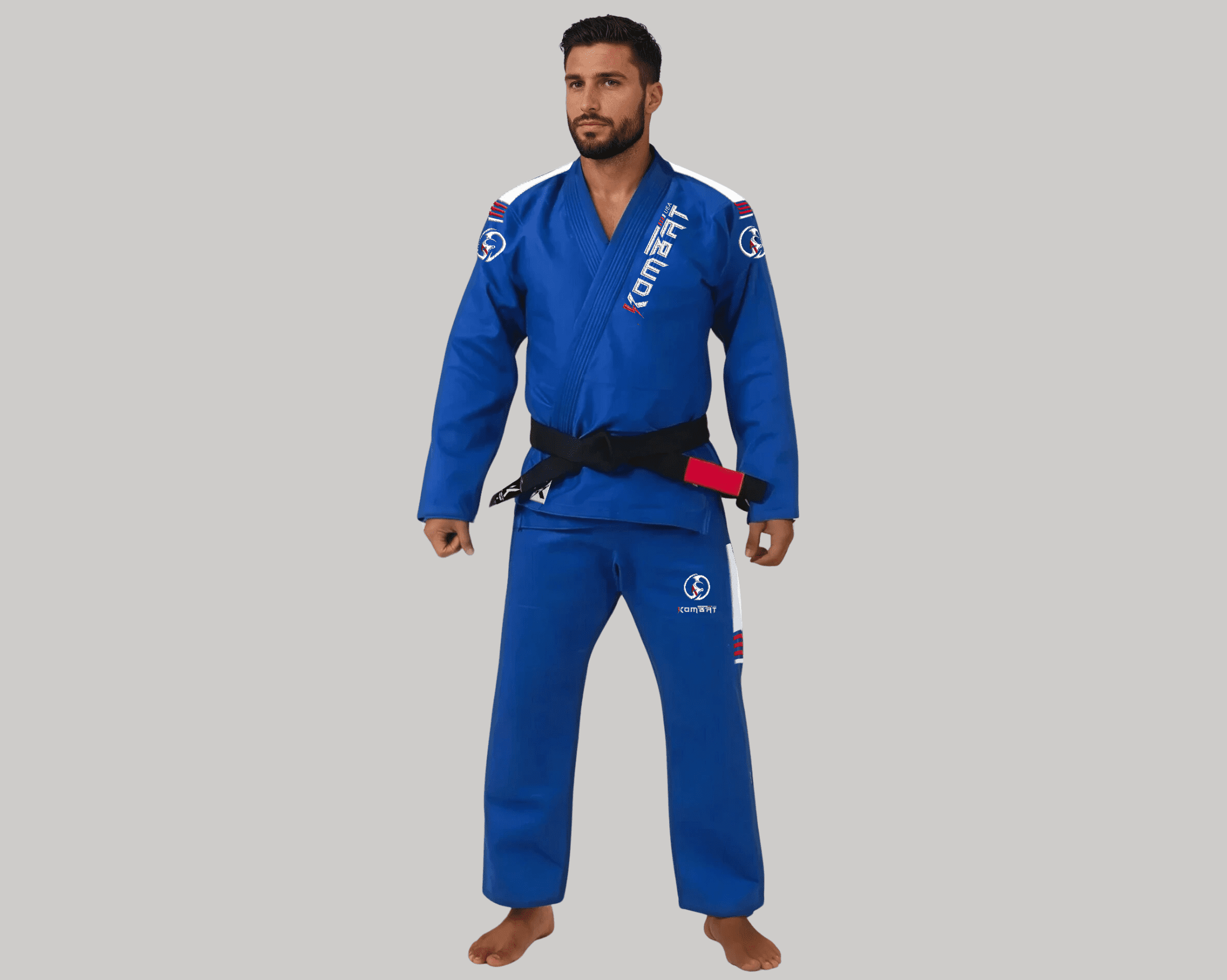 KOMBAT USA Thunder Light Weight Gi, Premium 100% Cotton, Brazilian Jiu ...