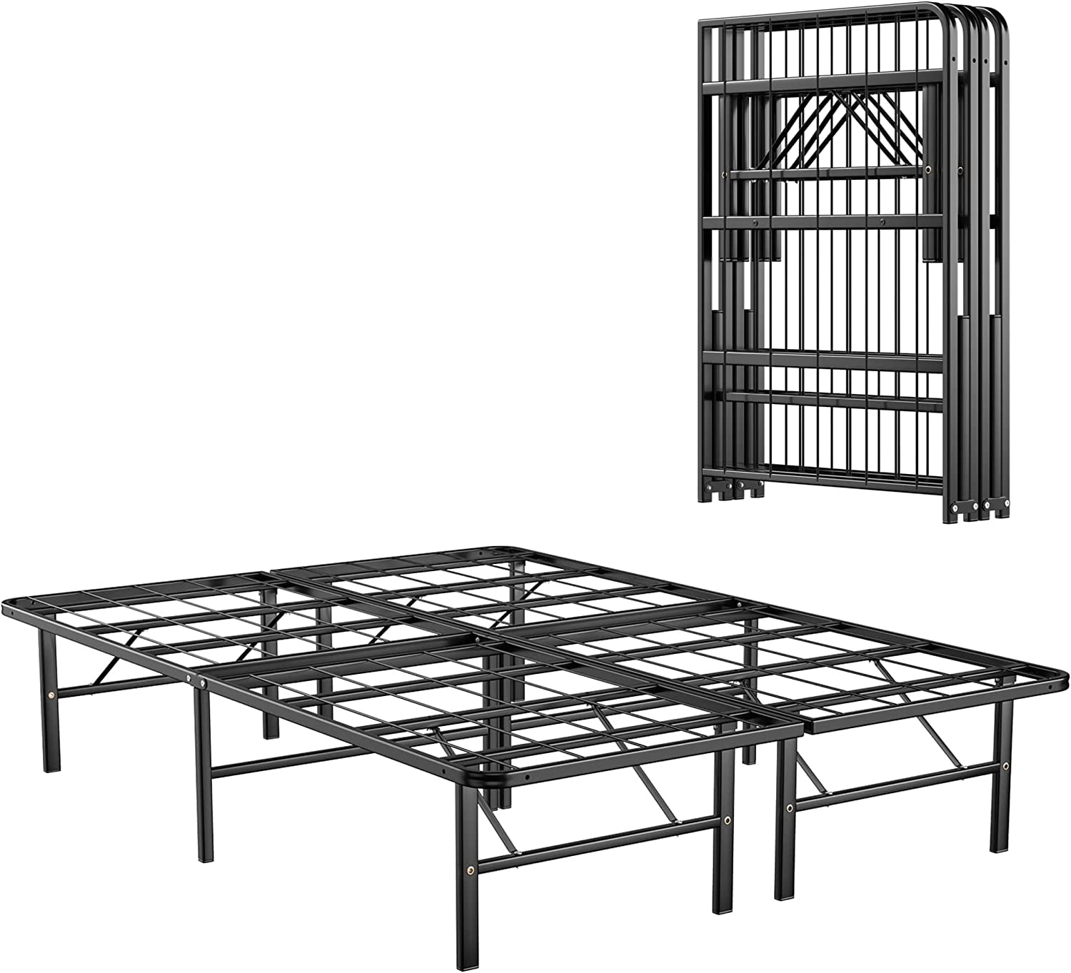 KOMFOTT 14 Inches Metal Platform Bed Frame Full Size, Heavy Duty ...