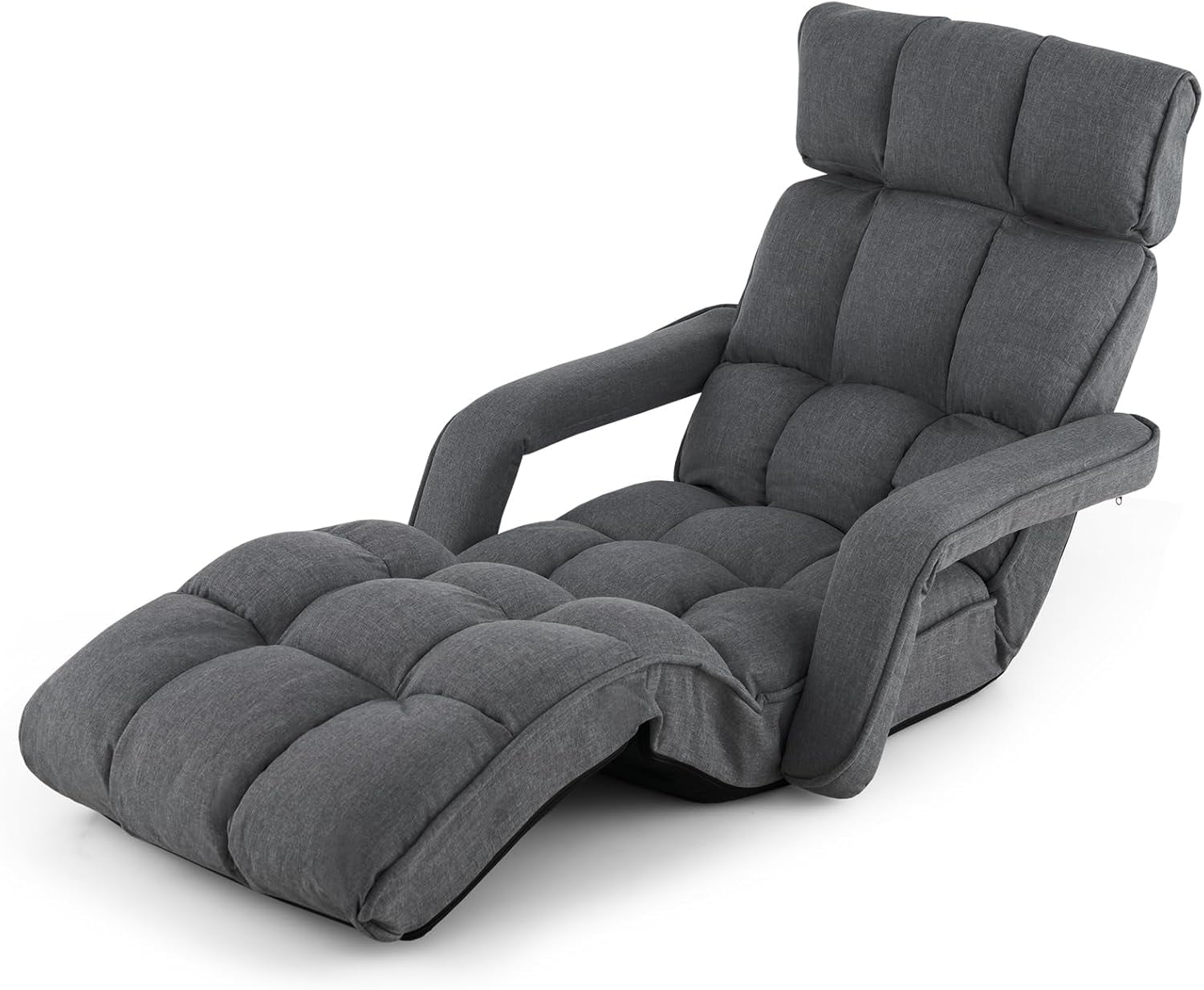 KOMFOTT Foldable Floor Lazy Sofa, Indoor Chaise Lounge Sofa with 6 ...