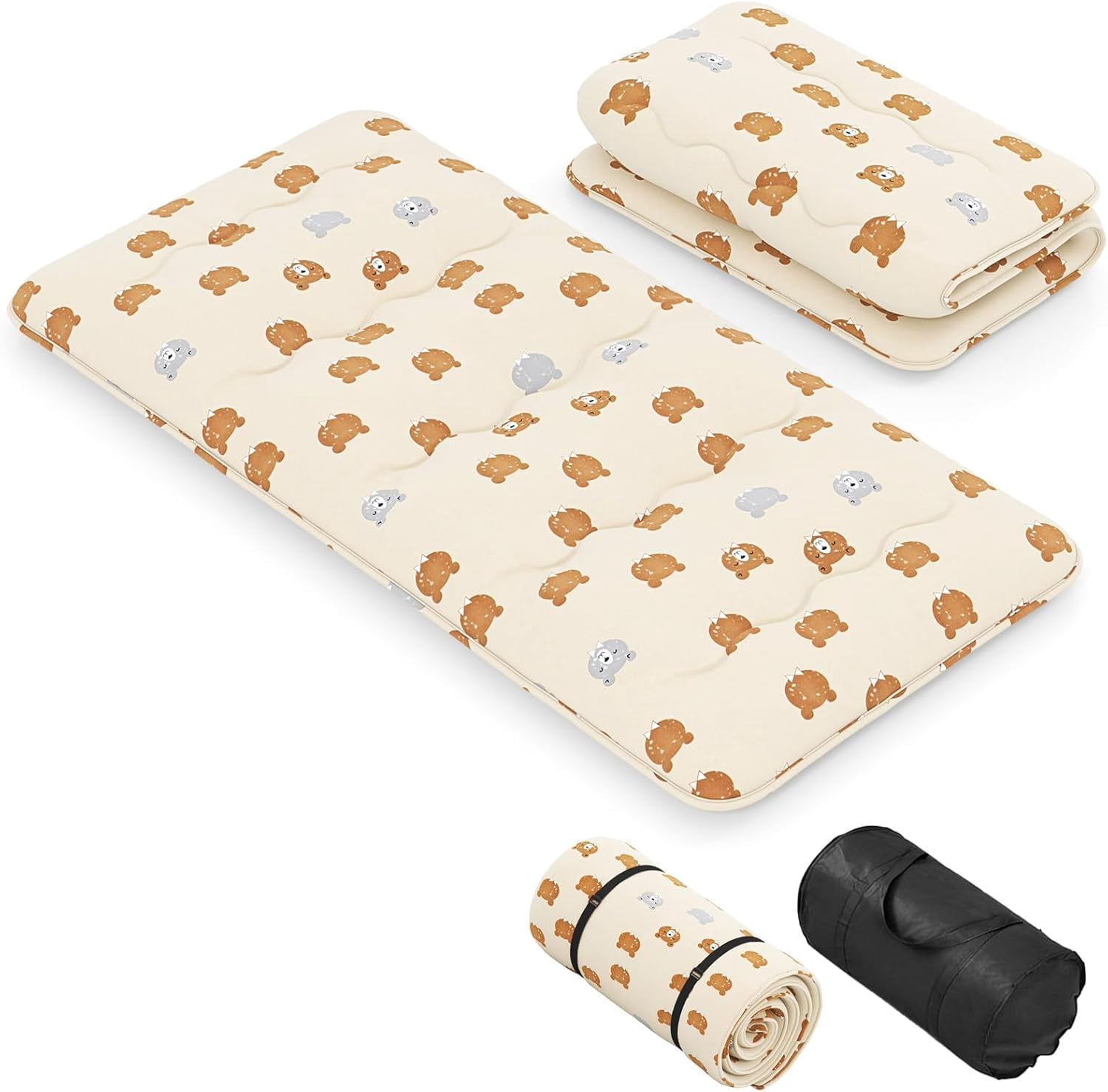 KOMFOTT Japanese Floor Mattress, 4 Inch Roll up Futon Mattress with ...