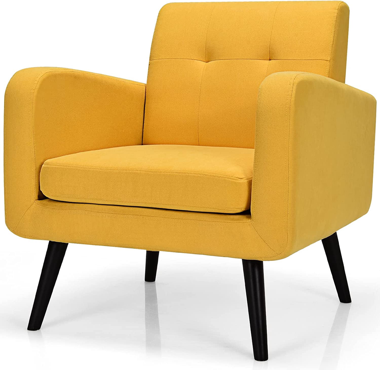 KOMFOTT Modern Upholstered Accent Chair, Mid-Century Living Room Single ...