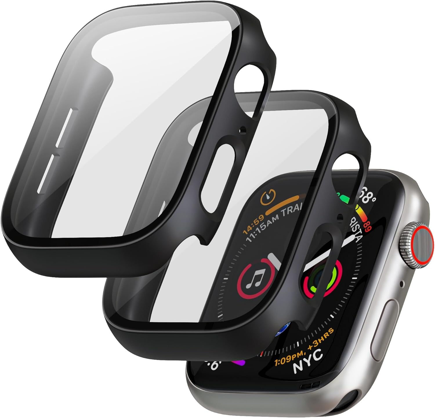 KOMI 2 Pack Hard PC Case for Apple Watch Series SE/6/5/4 Screen ...