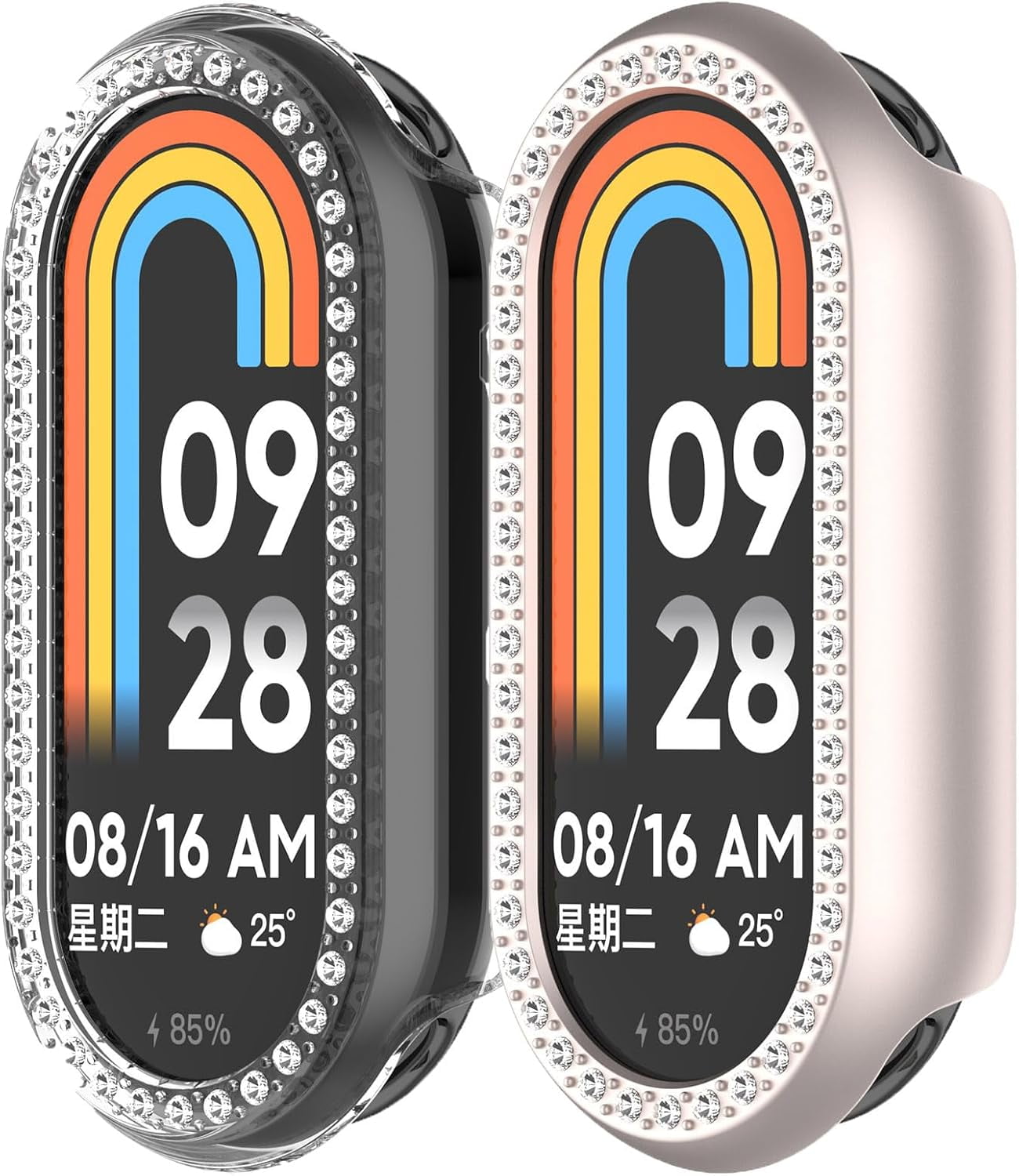KOMI 2 Pack Protective Case Compatible with Xiaomi Band 9 Case, PC ...