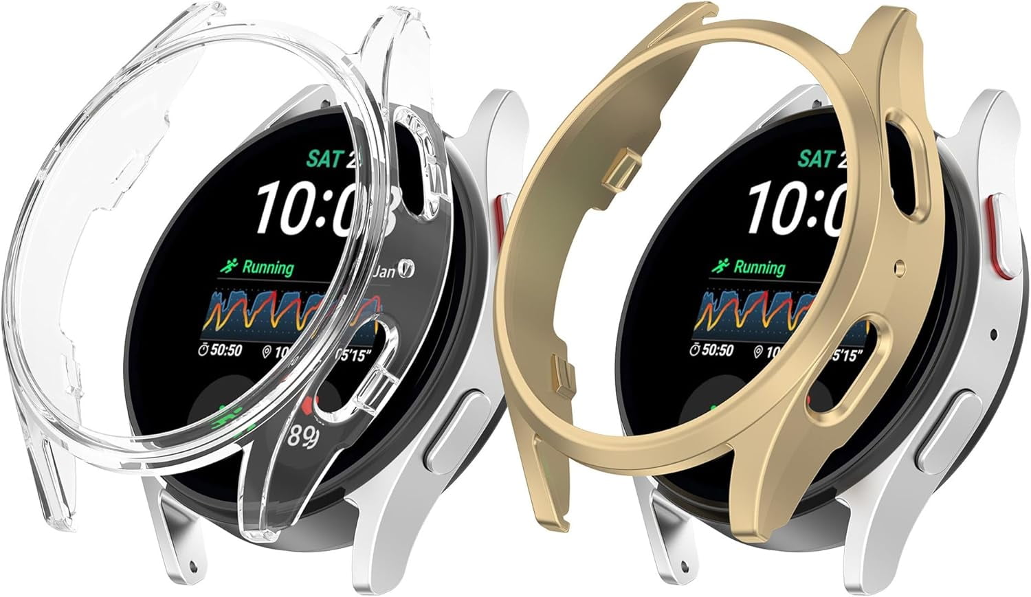 KOMI 2 Pack Protective Case for Samsung Galaxy Watch 7 40 44mm, Hard PC ...