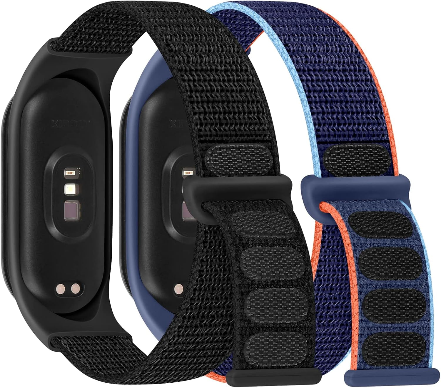 KOMI 2 Pack Solo Loop Nylon Strap Compatible with Xiaomi Mi Band 6 5 4 ...