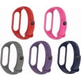 KOMI 5 Pack Watch Band Compatible with Xiaomi Mi Band 7,Silicone ...