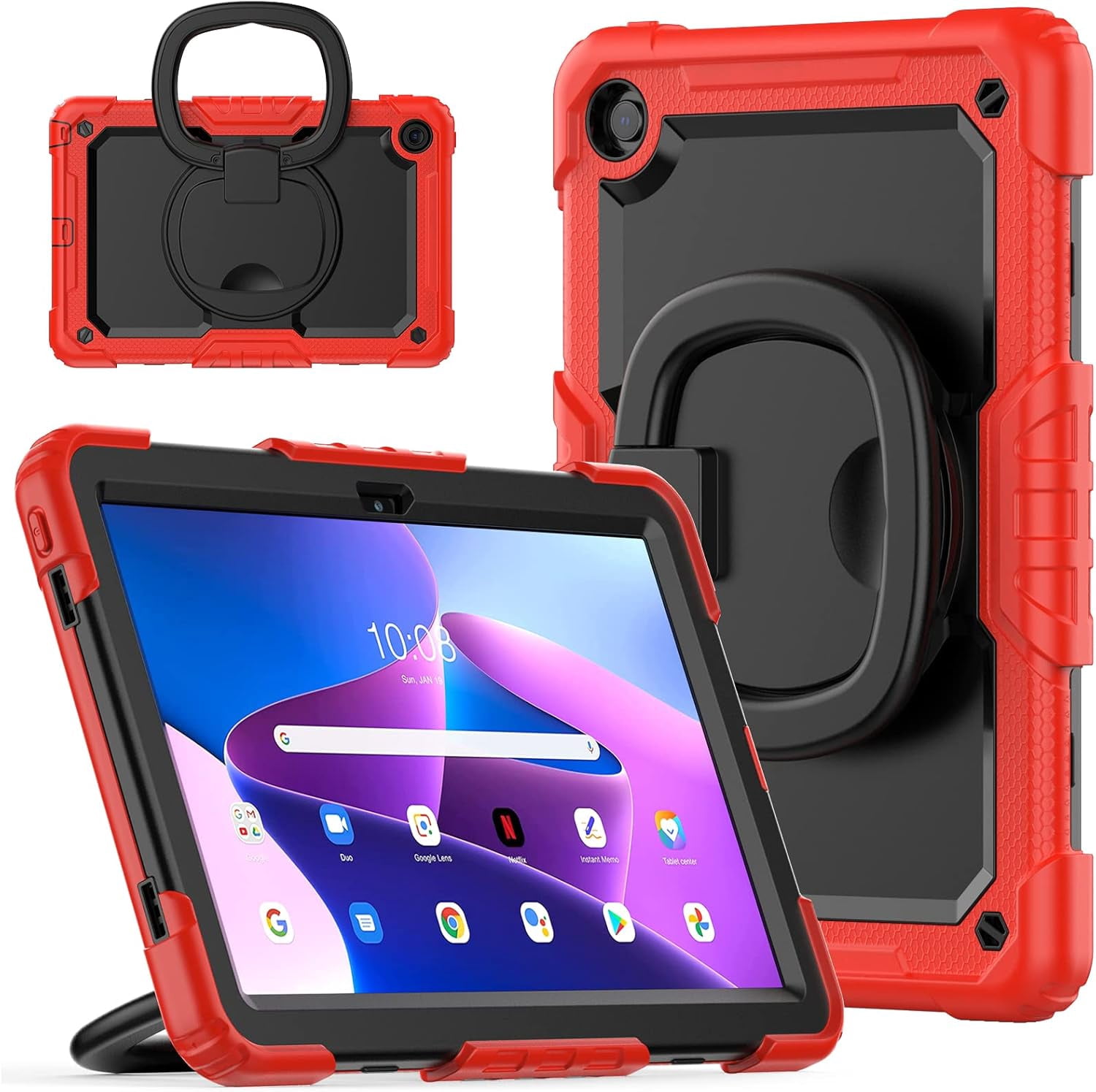 KOMI Case for Lenovo Tab M10 Plus 3rd Gen 10.6'' (TB-125F/128F), Heavy Duty Rugged Shockproof ...