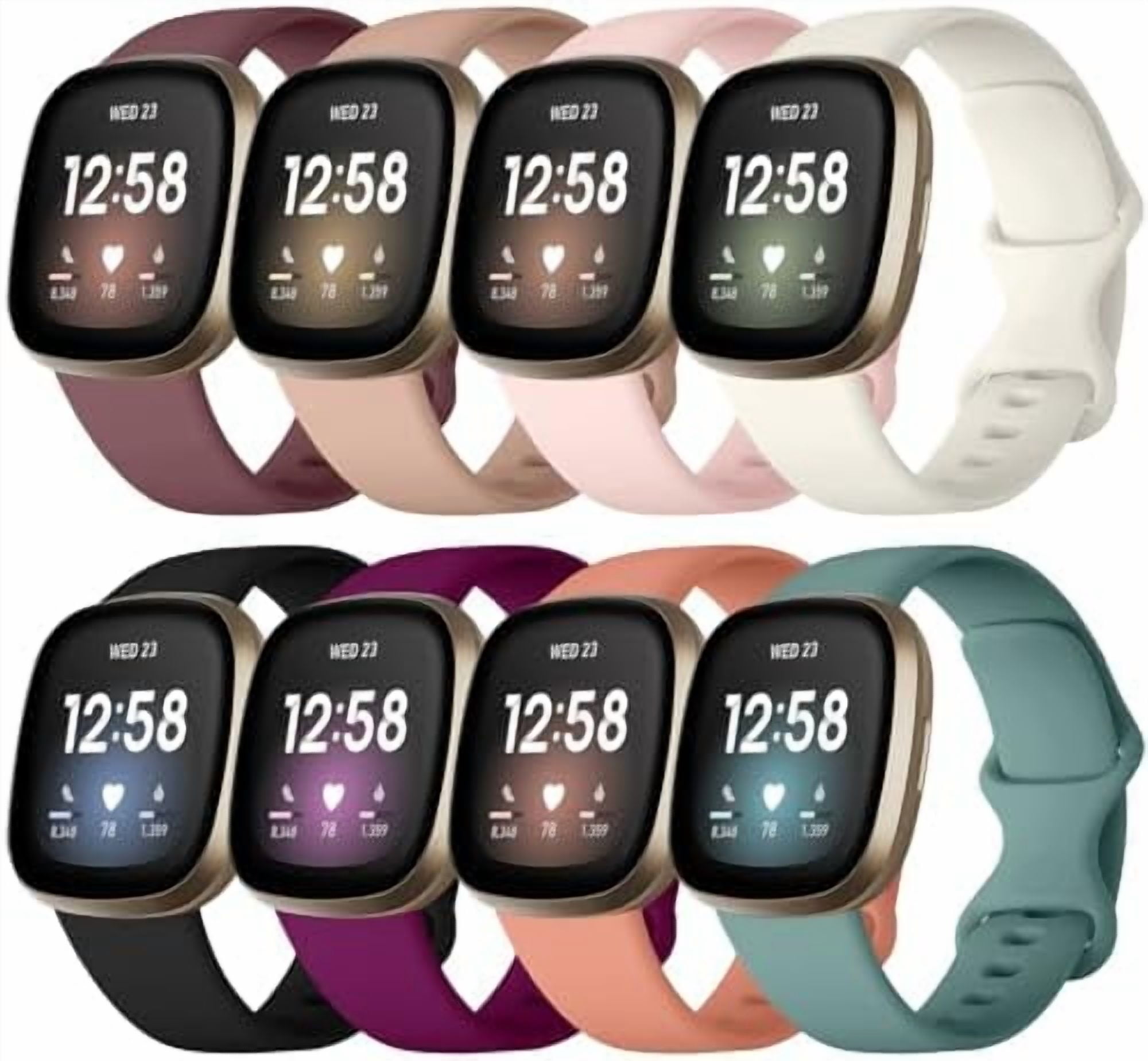 KOMI Compatible with Fitbit Sense Bands/Fitbit Versa 3 4 Bands for ...