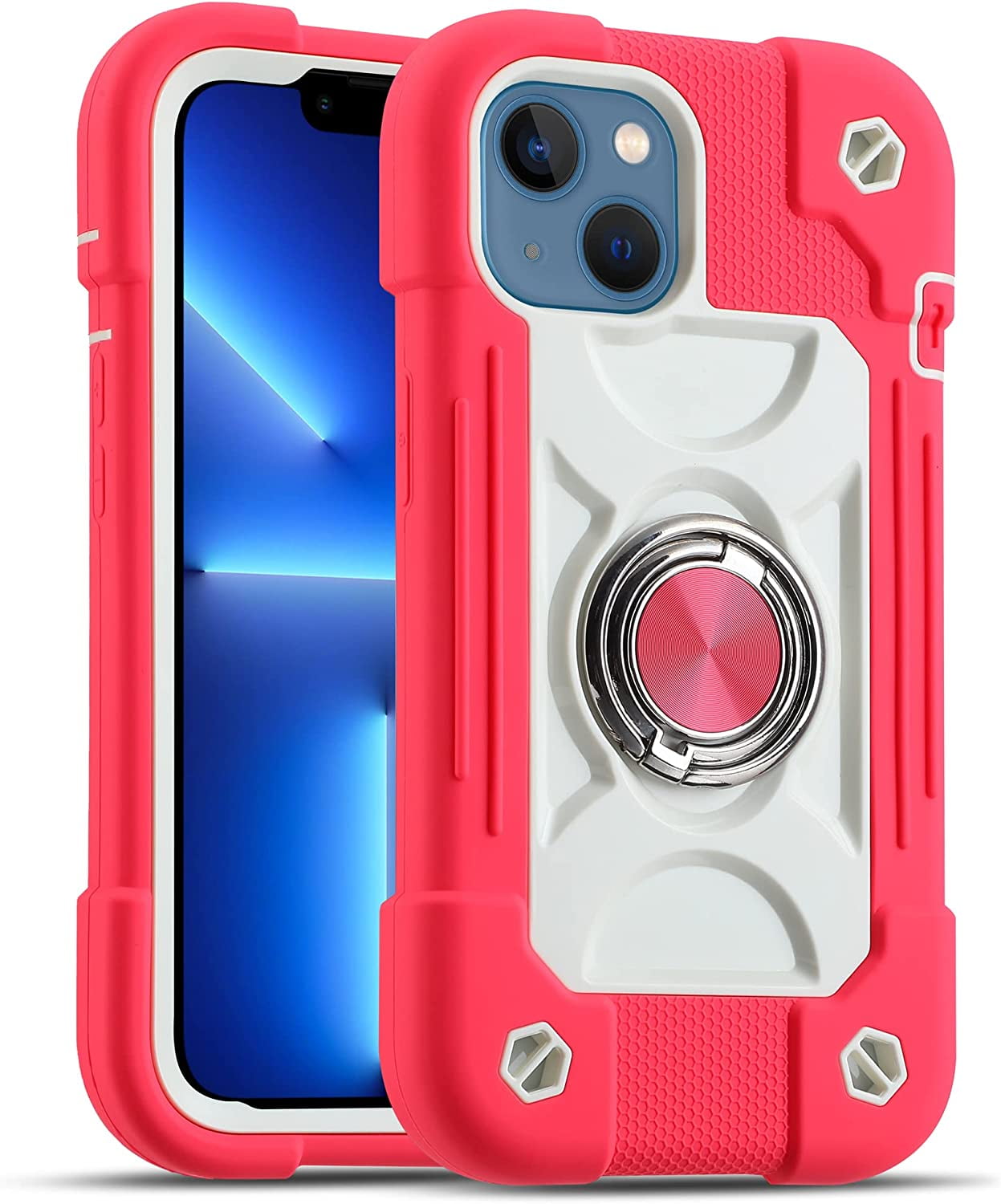 KOMI Compatible with iPhone 16 Case 6.1 Inch with Built-in 360°Rotating ...