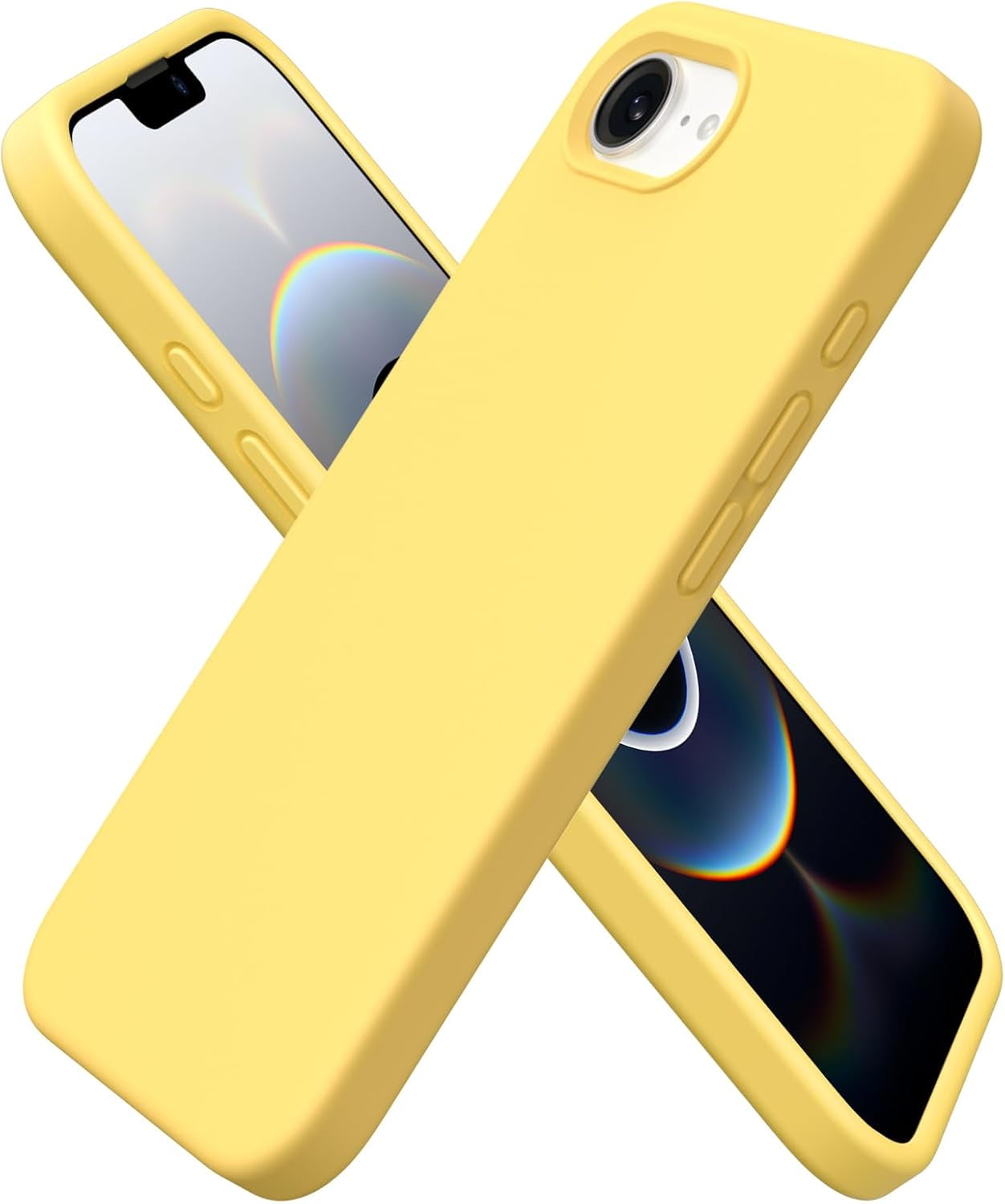 KOMI Compatible with iPhone 16e Case 6.1"(2025), Liquid Silicone 3 Layers Full Covered Soft Gel ...
