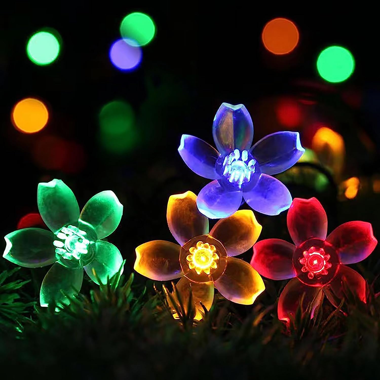 KOMI Flower Fairy Lights Battery Operated String Lights 30LED Cherry ...