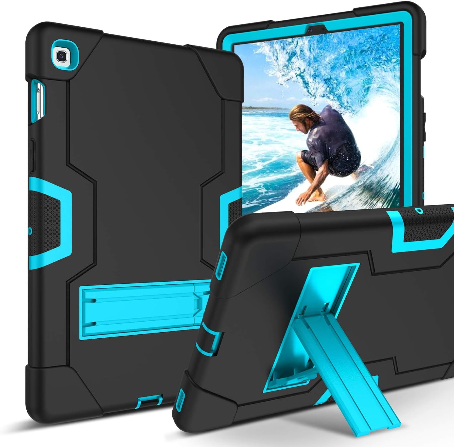 KOMI Samsung Galaxy Tab S5e 10.5" 2019 Hard Tablet Case, Black/Blue ...