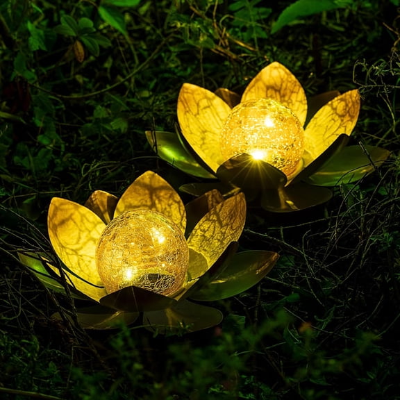 Amber Solar Lights for Outdoor Garden Pathway and Yard Decoration