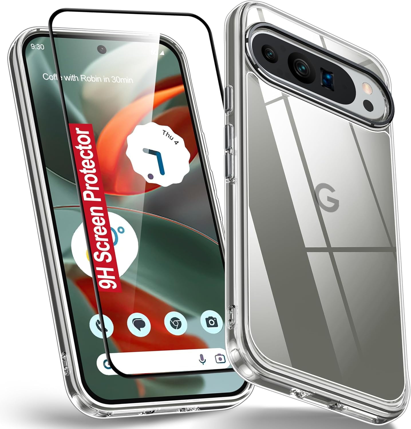 KOMI for Google Pixel 9 Pro XL Case Clear, [20X Anti-Yellowing ...