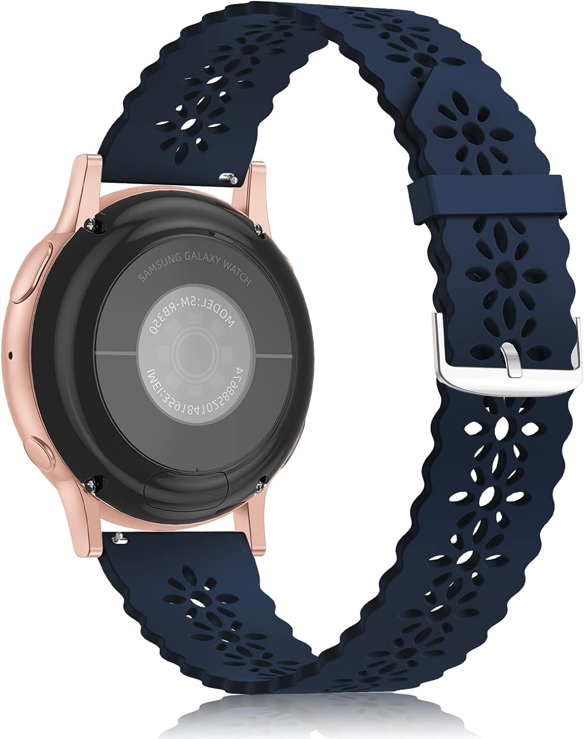 KOMI Lace Silicone Band 20mm Compatible for Samsung Galaxy Watch 4/5/6 ...