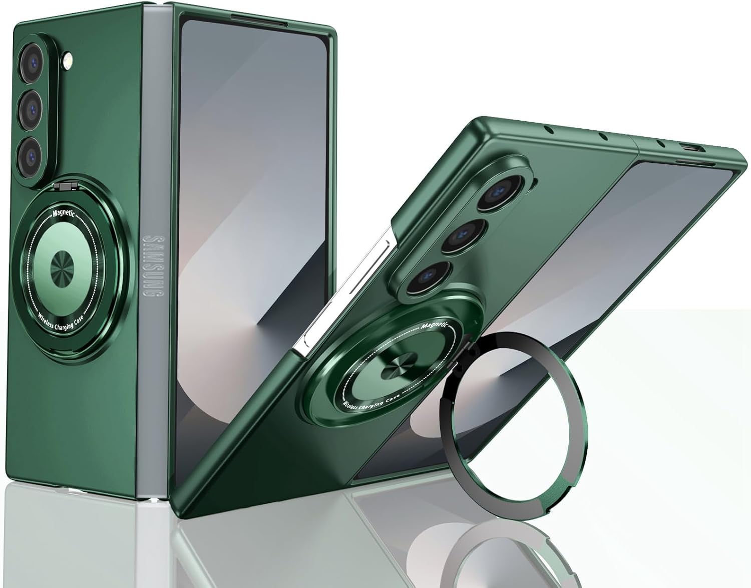 KOMI Magnetic Ring Stand for Samsung Galaxy Z Fold 5 Case Military ...