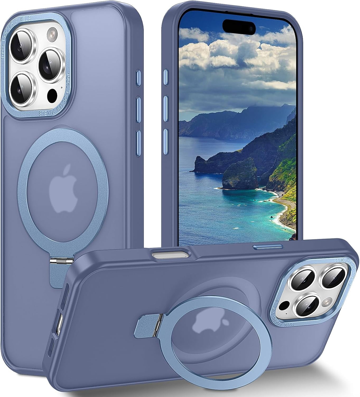 KOMI Magnetic for iPhone 16 Pro Case with Invisible Stand, [10 FT Drop ...