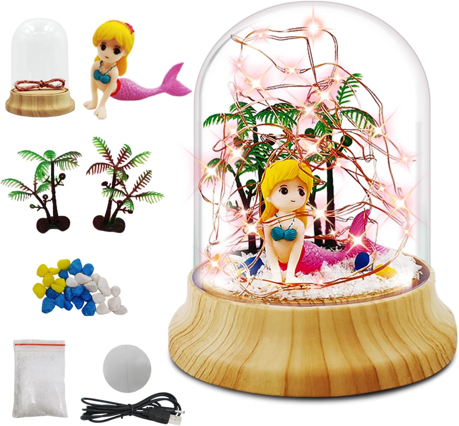 KOMI Make Your Own Mermaid Night Light, Mermaid Toys for Kids, Mermaid ...