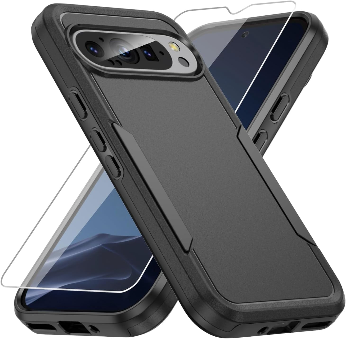 KOMI for Pixel 9 Case,Pixel 9 Pro Case,with Screen Protector,[Military ...