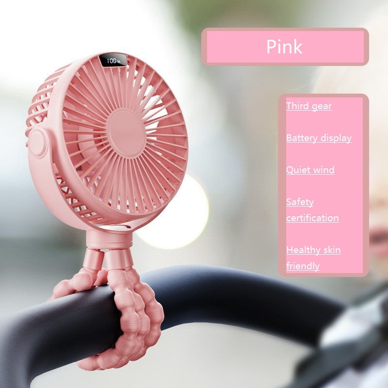 KOMI Portable Stroller Fan for Baby, Rechargeable Battery Operated, 3 ...