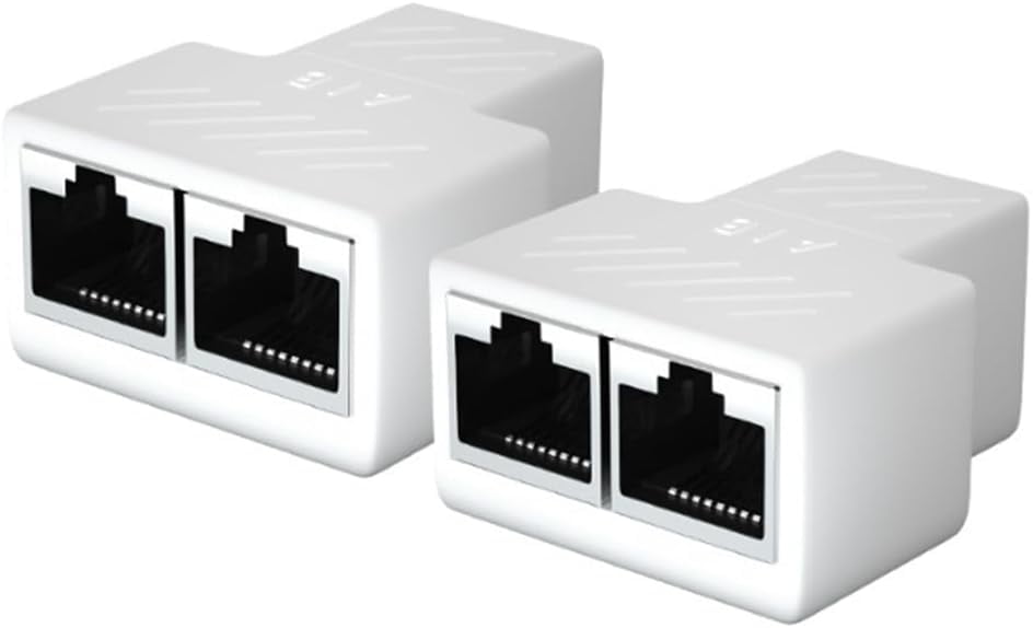 KOMI RJ45 Ethernet Splitter Adapter,Ethernet Cable Splitter,Through ...