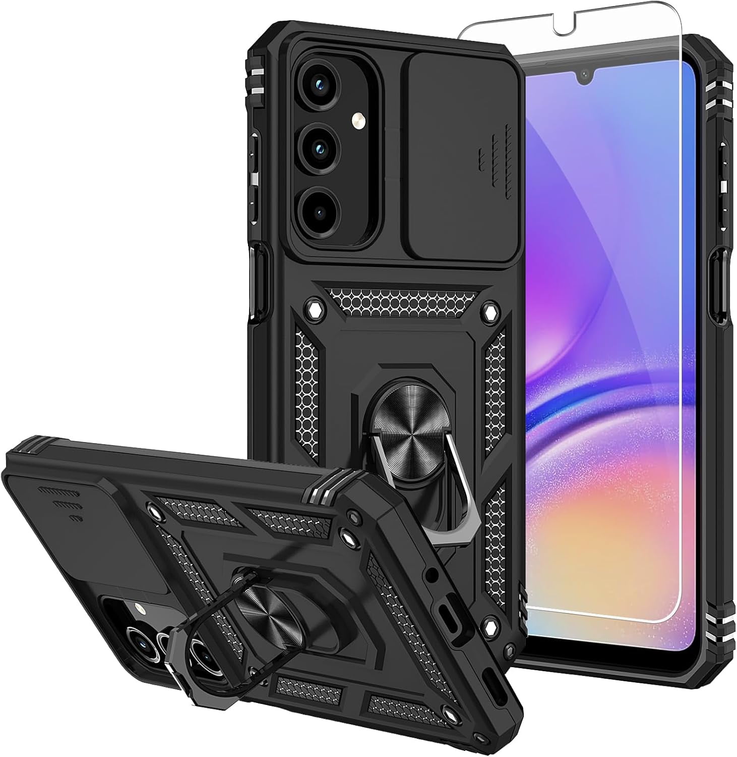 KOMI for Samsung Galaxy A16 5G Case,Galaxy A16 5G Case,with Screen Protectors and Camera Cover ...