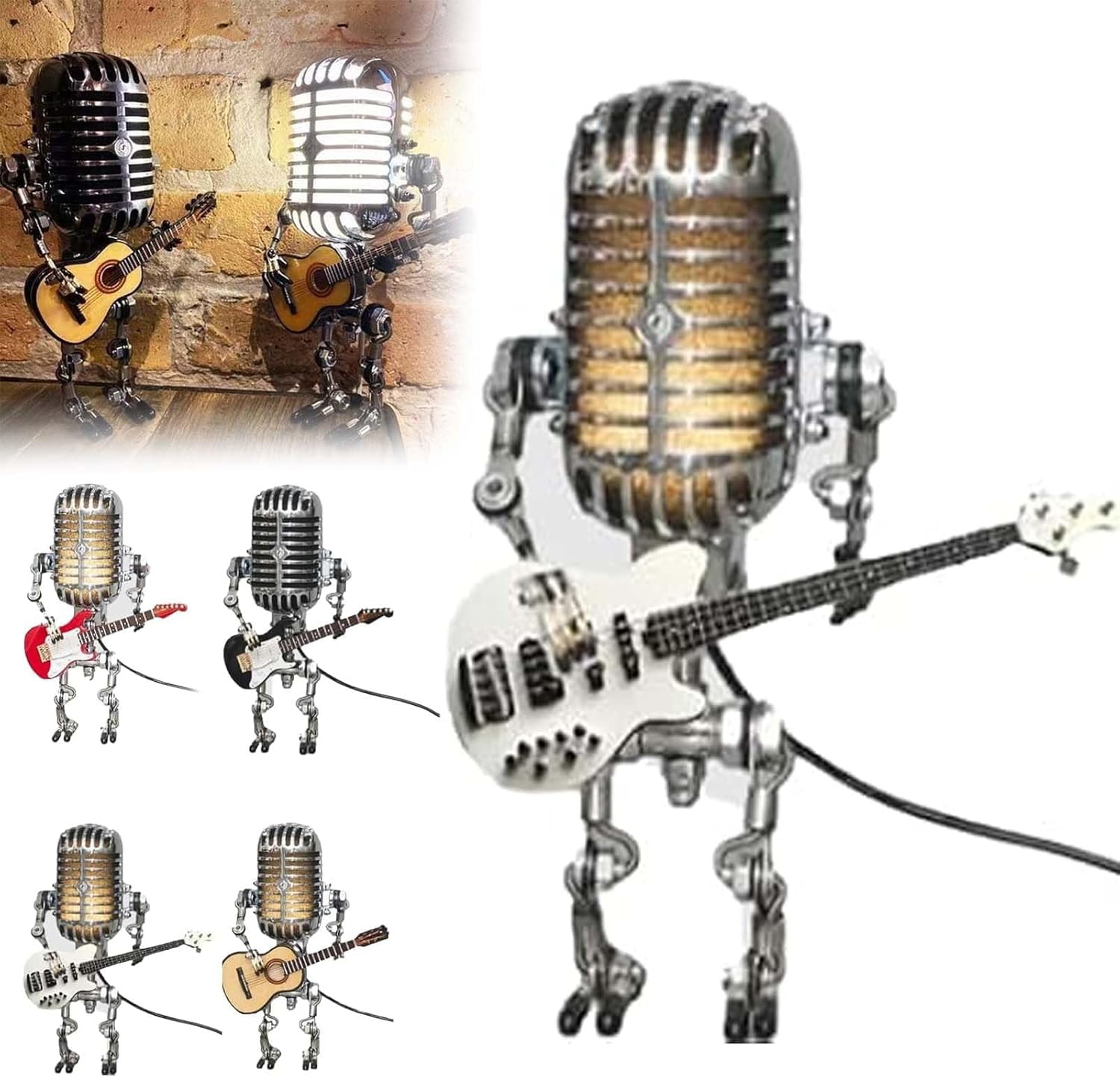 KOMI Sherum Mic, Vueeze Mic Rockbot, Vintage Microphone Robot Desk Lamp ...