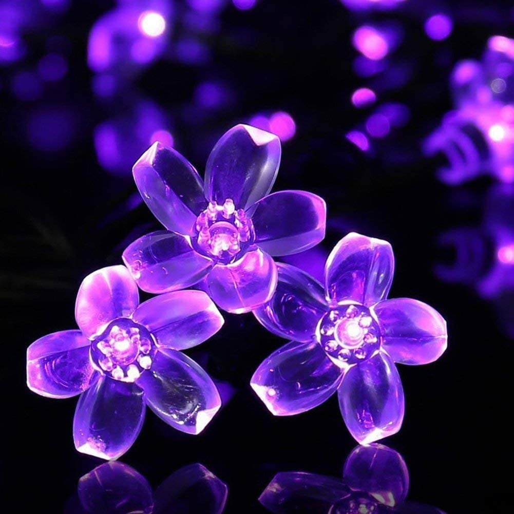KOMI Solar Flower Lights,Waterproof 15.7ft/4.8m 20LED Morning Glory ...