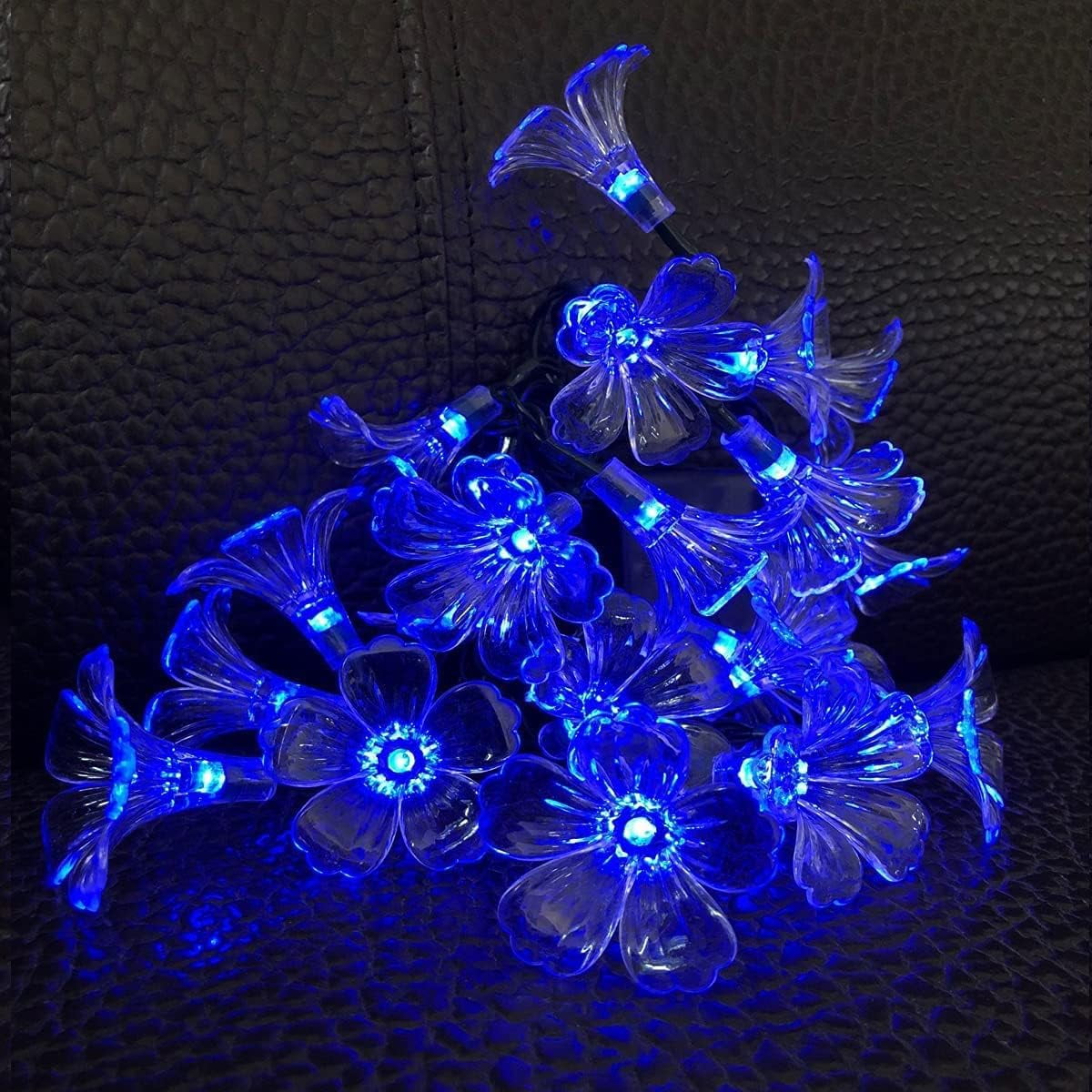 KOMI Solar Flower Lights,Waterproof 15.7ft/4.8m 20LED Morning Glory ...