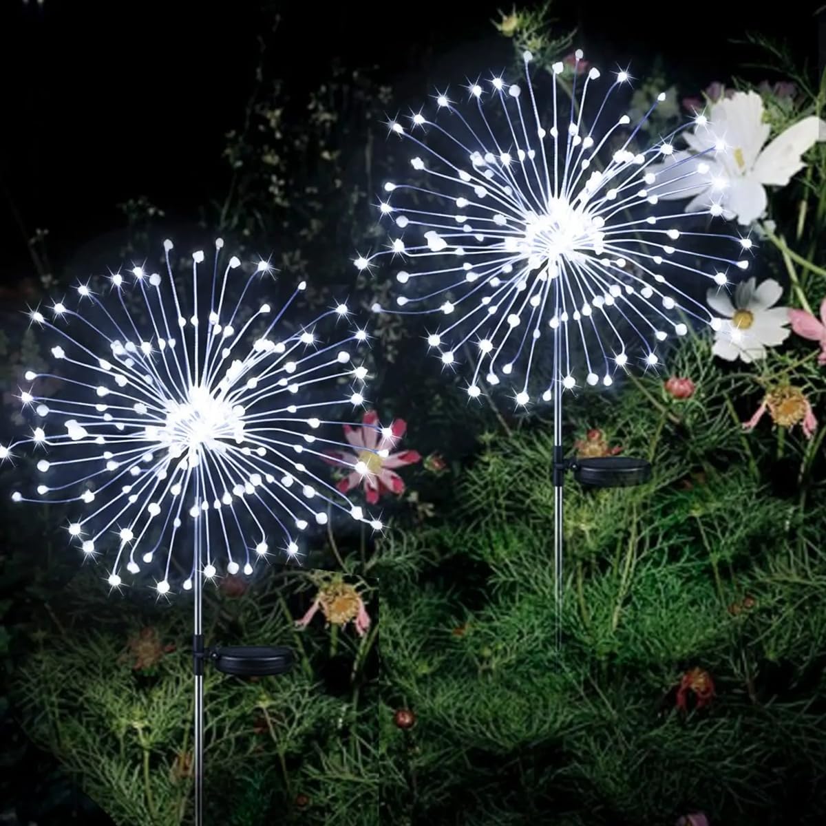 KOMI Solar Garden Lights 2 Pack,Fairy Firework Lights for Outdoor Yard ...
