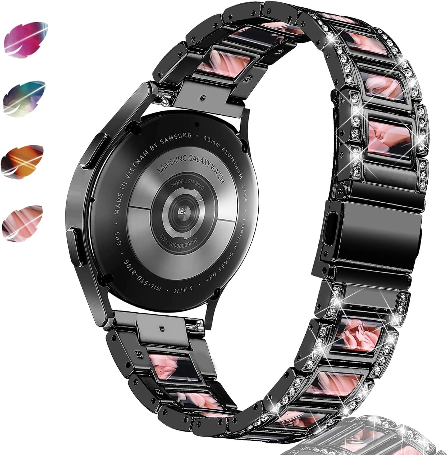 KOMI Sparkling Band Compatible Samsung Galaxy Watch 7/6/5/4 FE 40mm ...