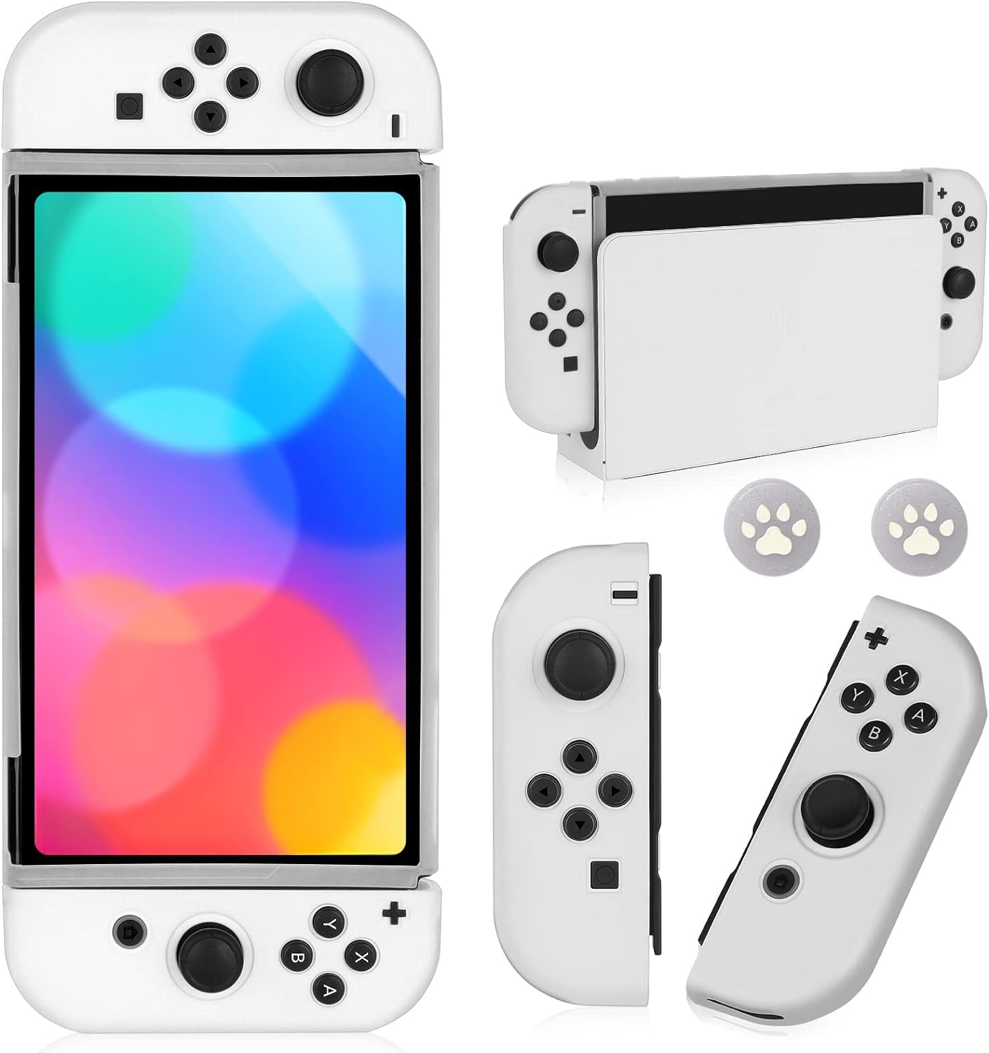 KOMI Switch OLED Case for Nintendo Switch OLED Model, Dockable Cover ...