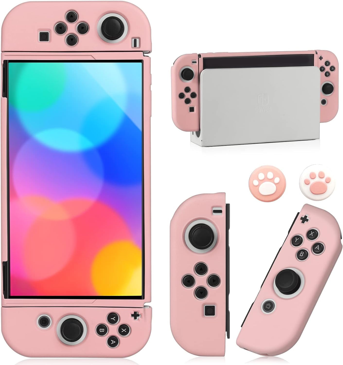 KOMI Switch OLED Case for Nintendo Switch OLED Model, Dockable Cover ...