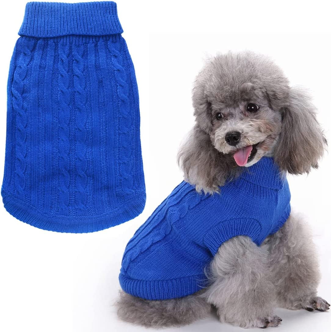 KOMI Turtleneck Dog Sweater, Classic Knitwear Dog Pullover Sweaters ...