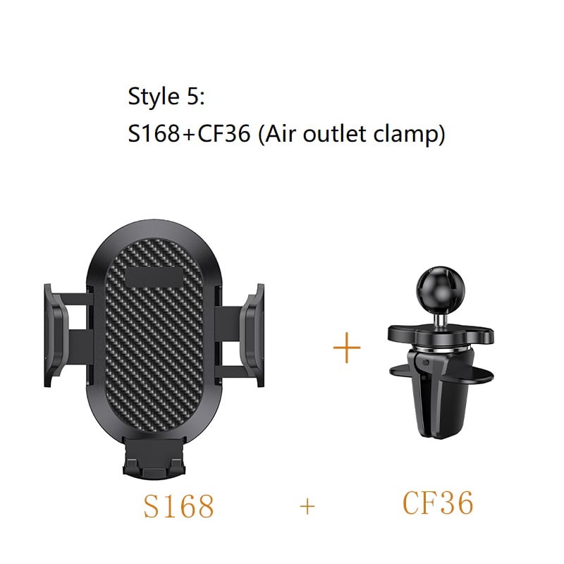 KOMI Universal car phone stand Black carbon fiber universal clamp 2-in ...