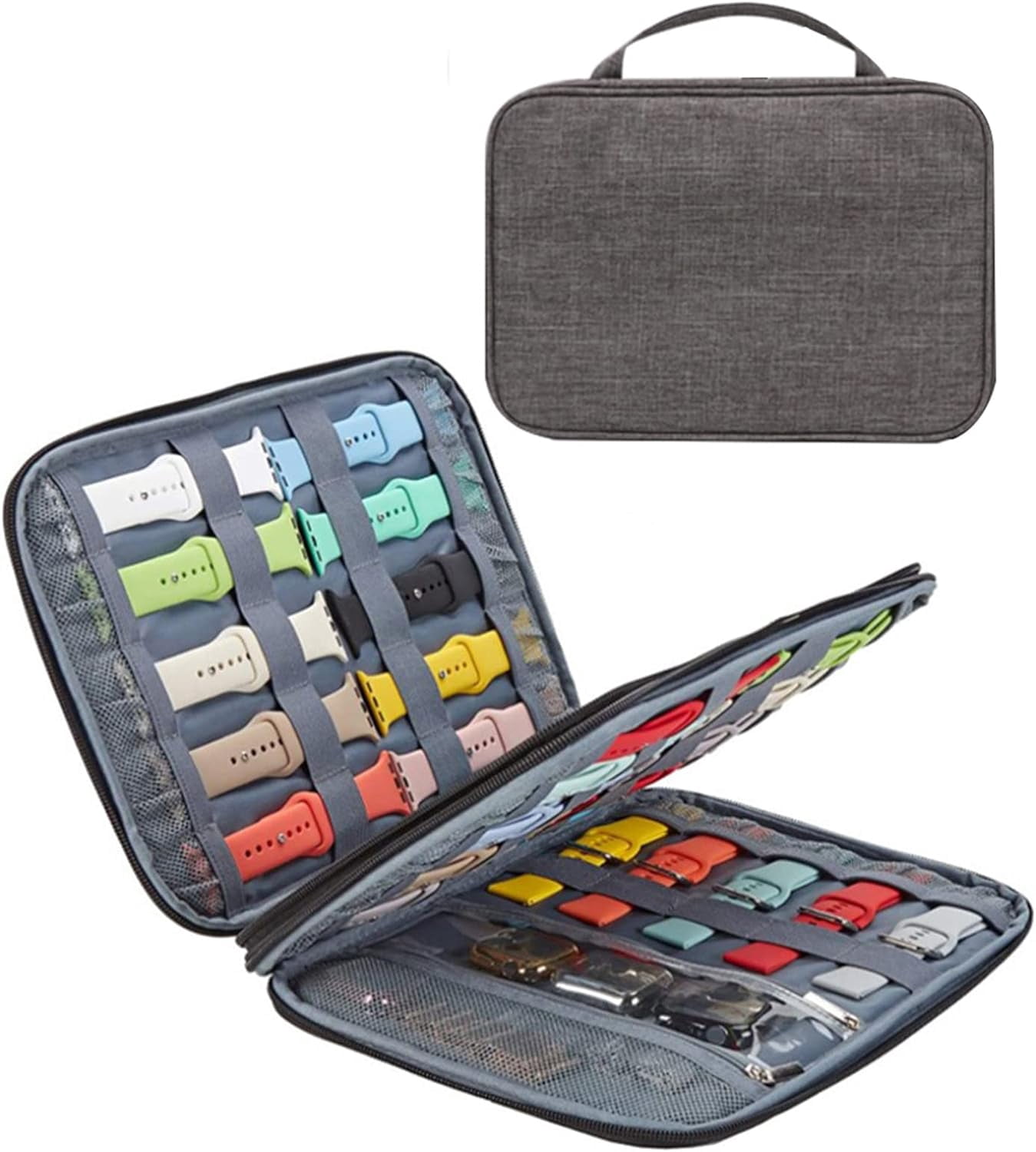 KOMI Watch Band Organizer - Watch Straps Holder Carrying Case Storage ...