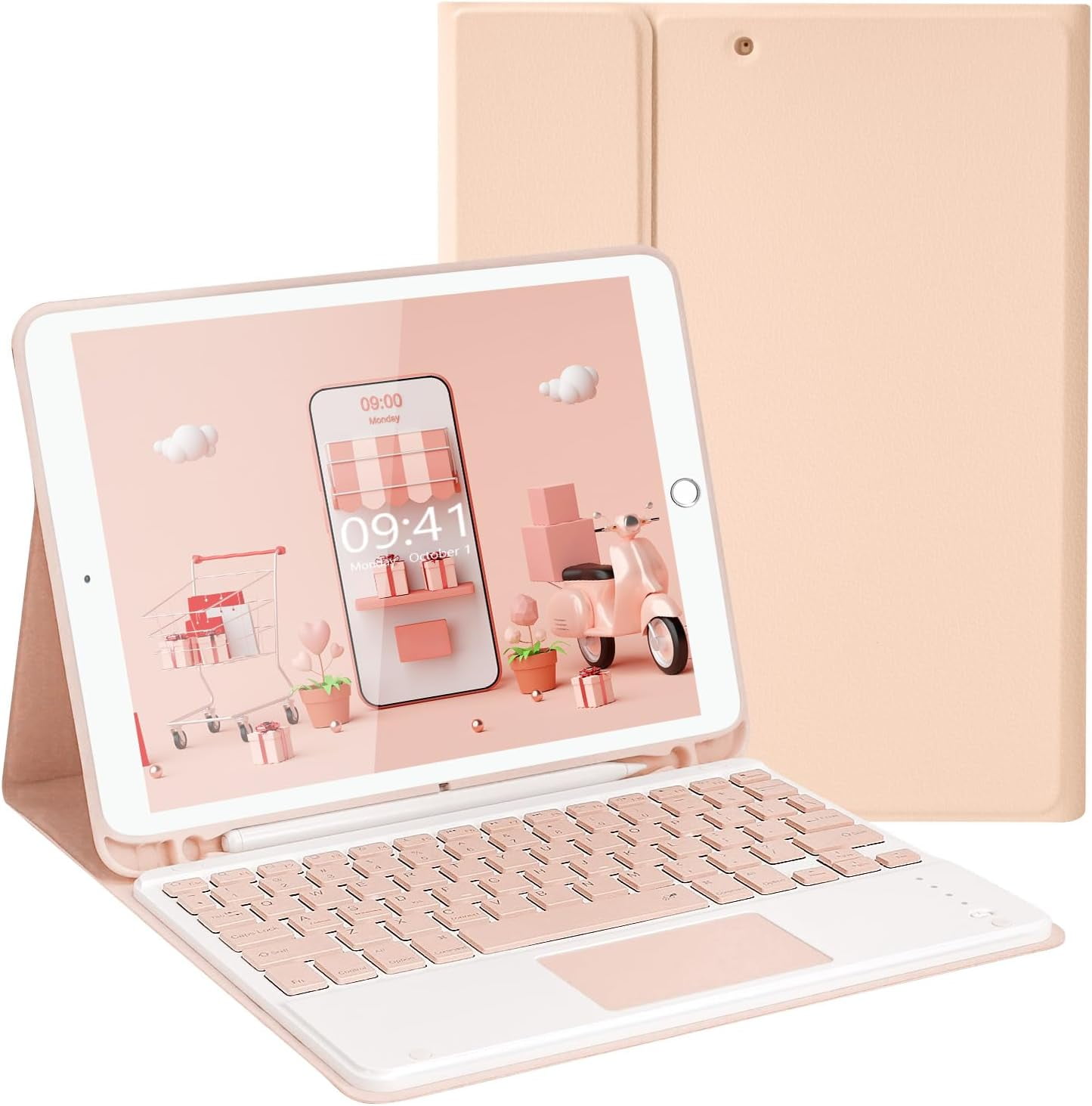 KOMI Wireless Keyboard Case with Mouse for iPad 10.2" 9th 8th 7th ...