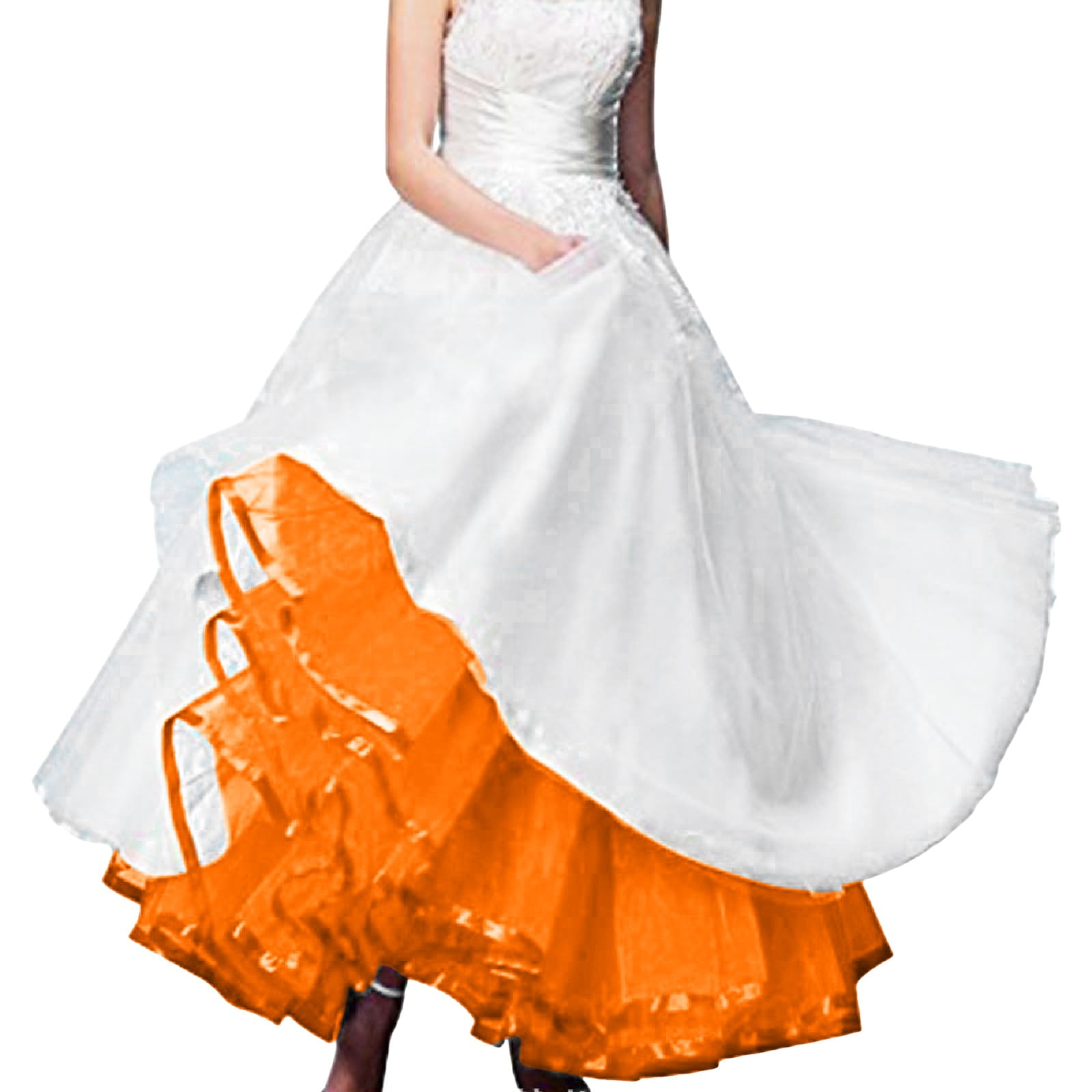 KONDYS Boneless A Hem Wedding Dress Long Petticoat Tutu Skirt Beautiful ...