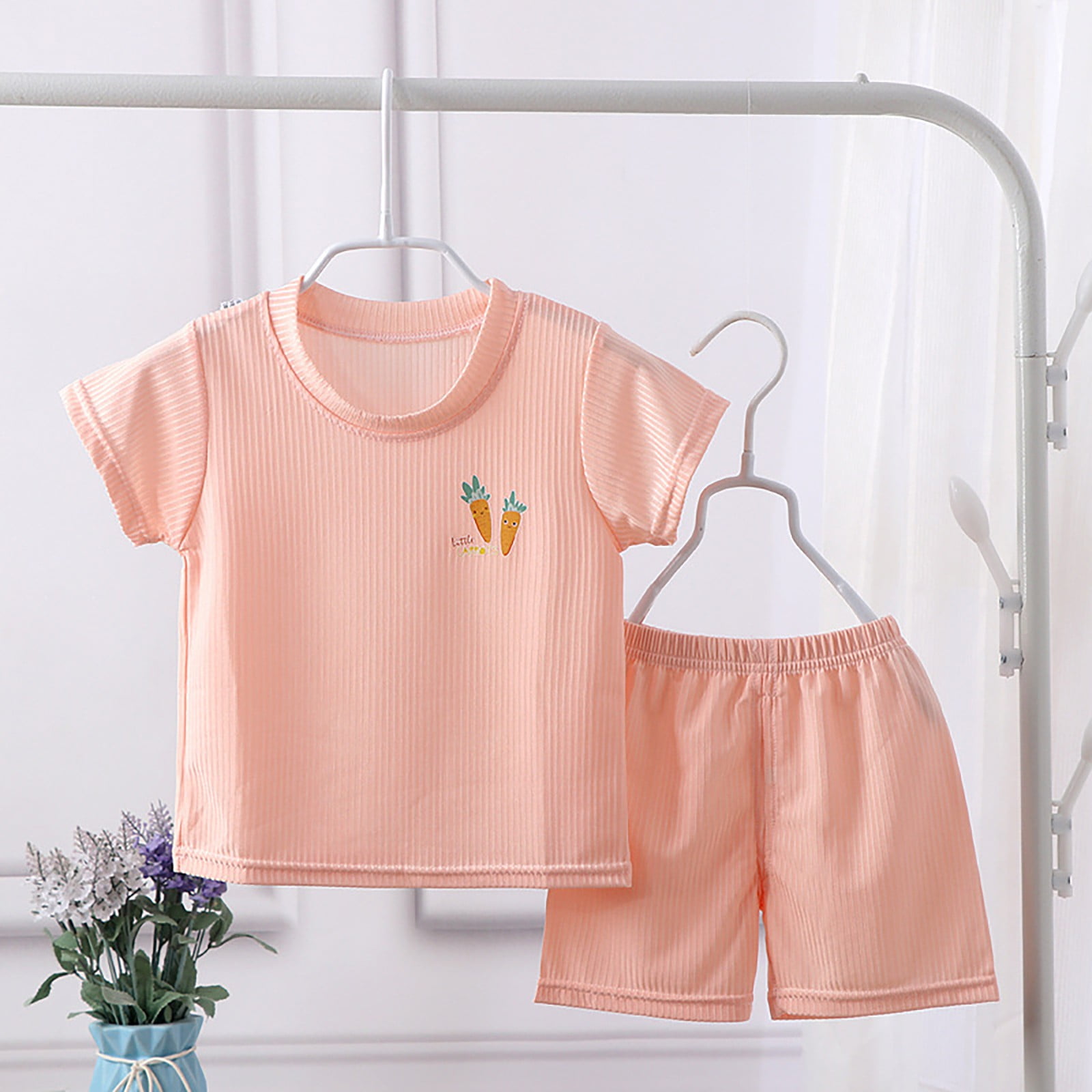 KONDYS Boys 2 Pieces Summer Outfits Child Ice Silk Short Sleeve Cartoon ...