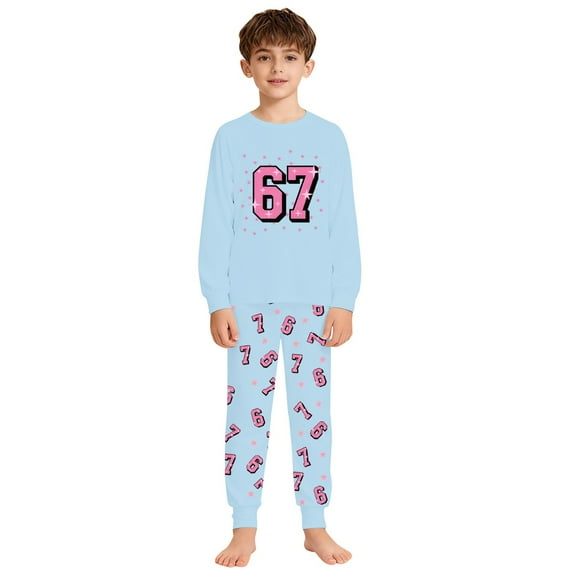 KONDYS Boys Character Print Loungewear Two Piece Pajamas Comfortable ...