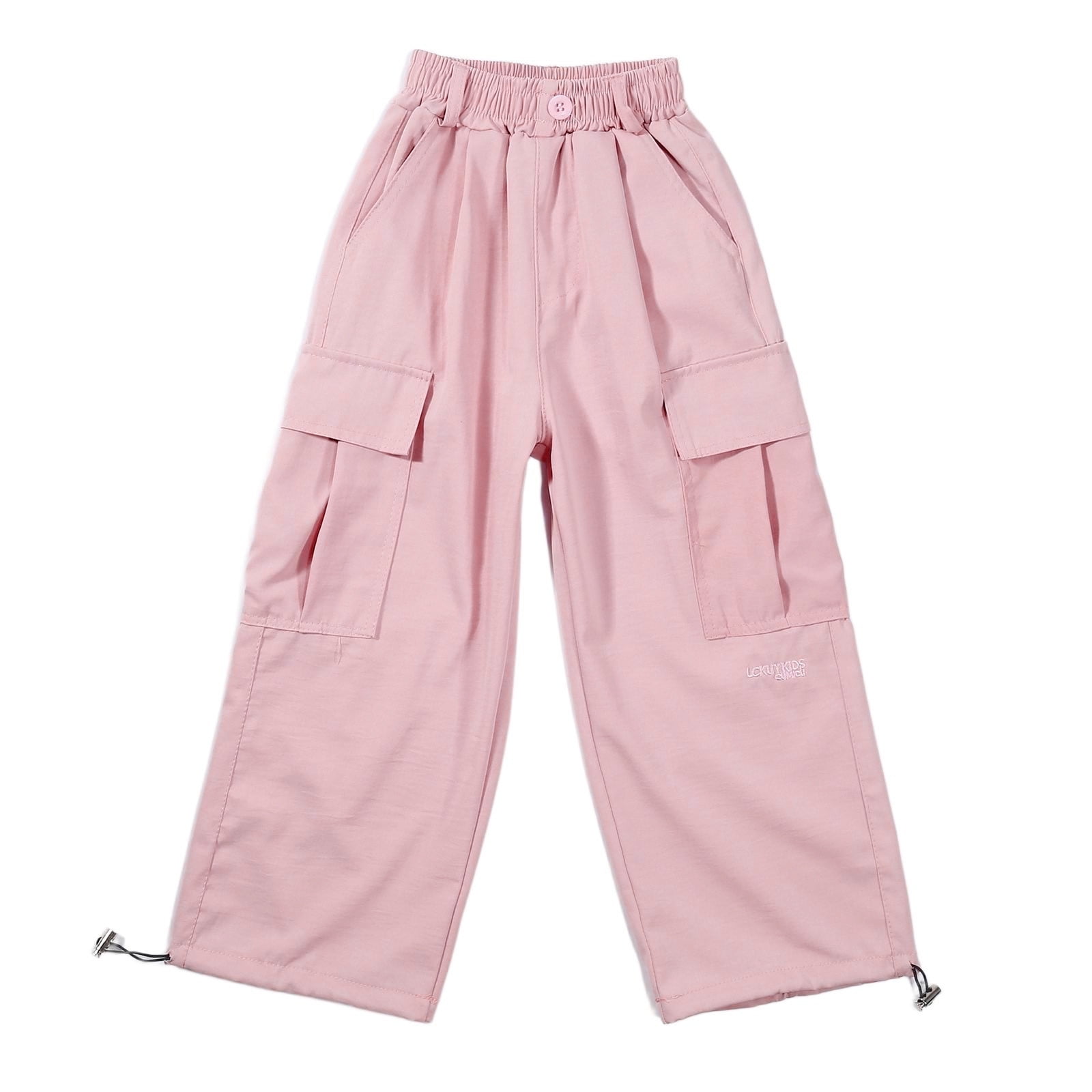 KONDYS Cargo Pants For Girls Cargo Jogger Pants Casual Girl's Elastic ...