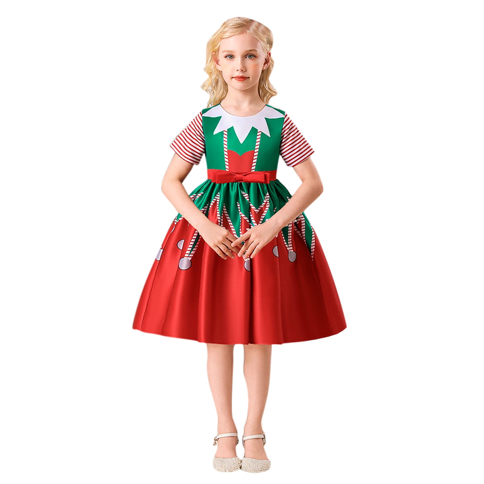 KONDYS Christmas Kids Child Girls Pageant Gown Christmas Dance Party ...