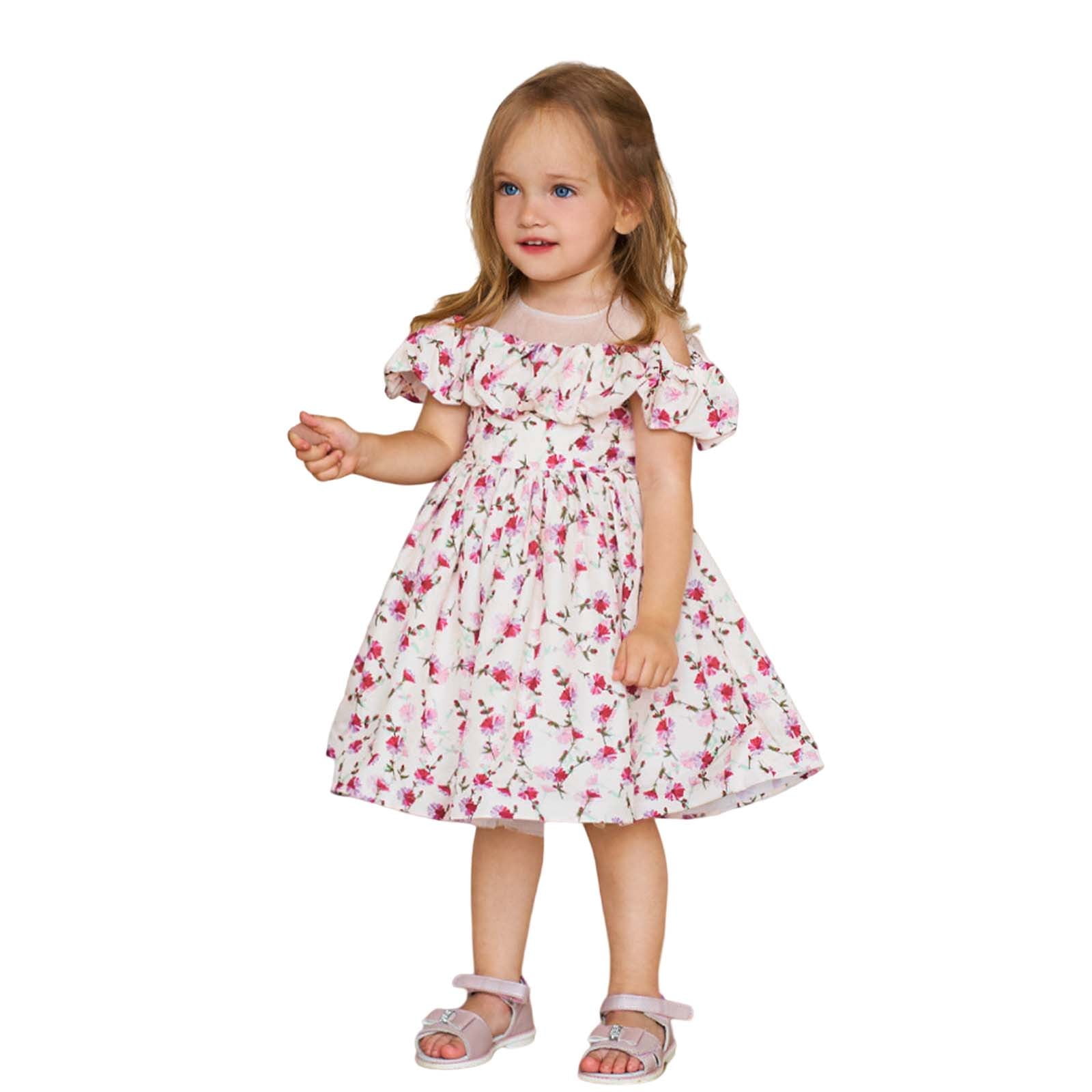 KONDYS Girls Dresses Kids Summer 4Th Of July Independence Day Striped ...