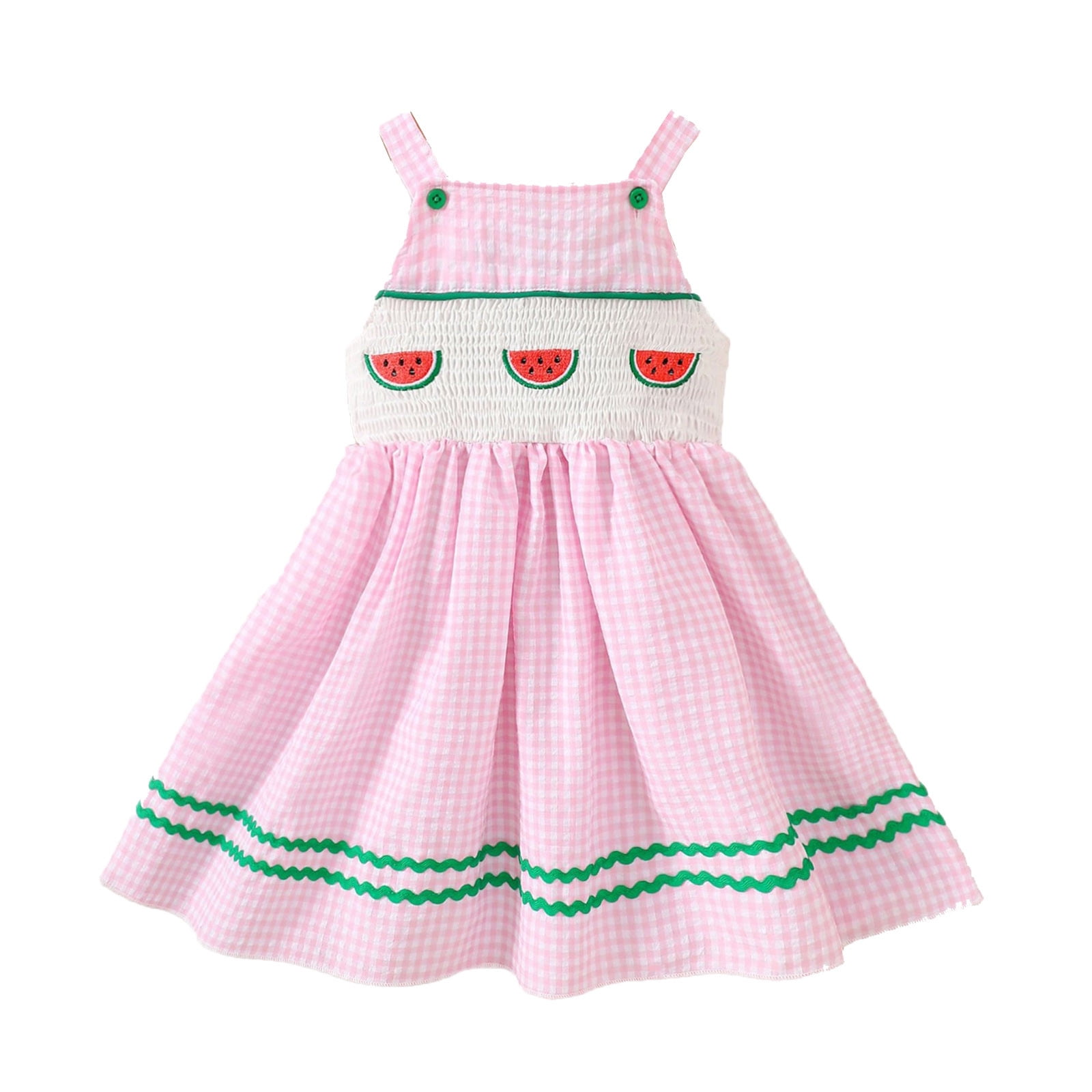 KONDYS Girls Dresses Kids Summer Toddler Sleeveless Holiday Cartoon ...