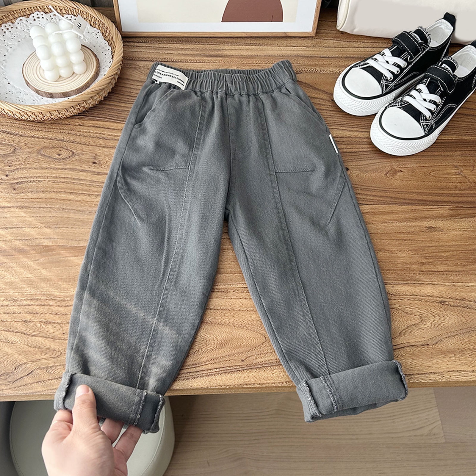 KONDYS Kids Toddler Baby Girls Spring Summer Solid Color Cool Pocket ...